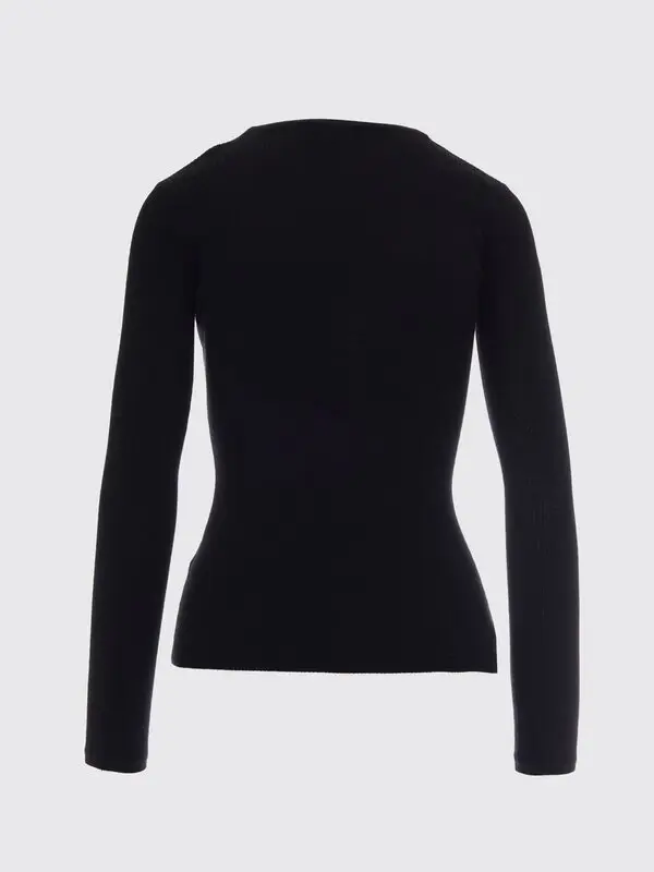 Elisabetta Franchi Slim Fit Wool Cardigan With Contrast Trim And Logo
