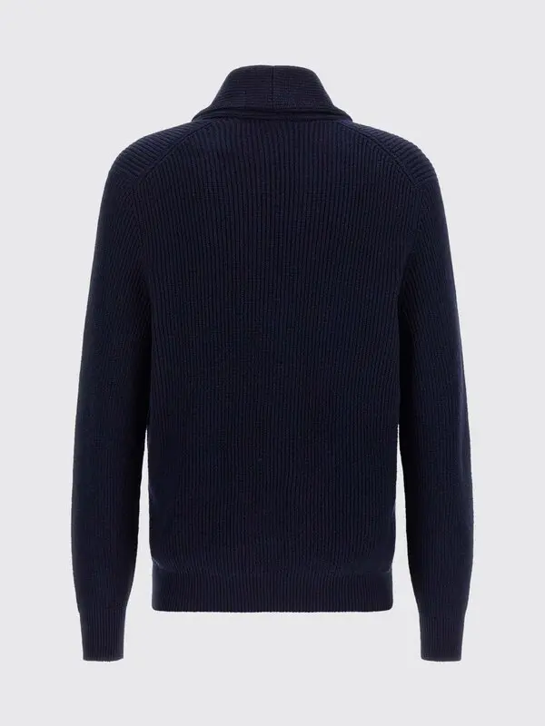 Brunello Cucinelli Shawl Collar Cotton Cardigan - Blue