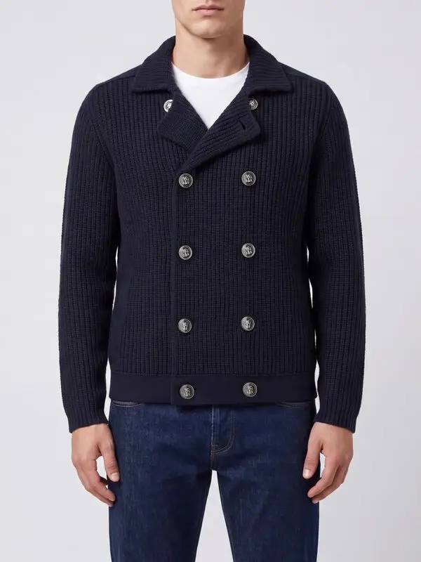 Brunello Cucinelli Double-breasted Pure Cashmere Cardigan - Blue