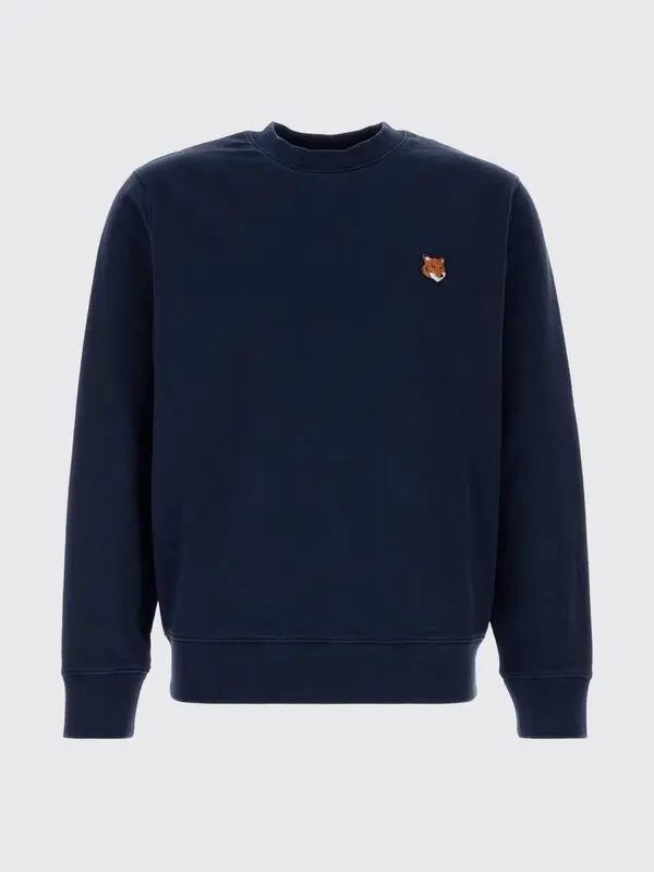 Maison Kitsuné Cotton Crewneck Sweatshirt - Navy
