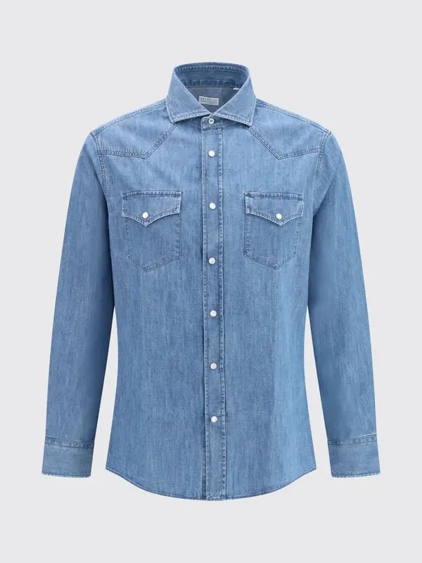 Brunello Cucinelli Casual Cotton Shirt With A French Collar