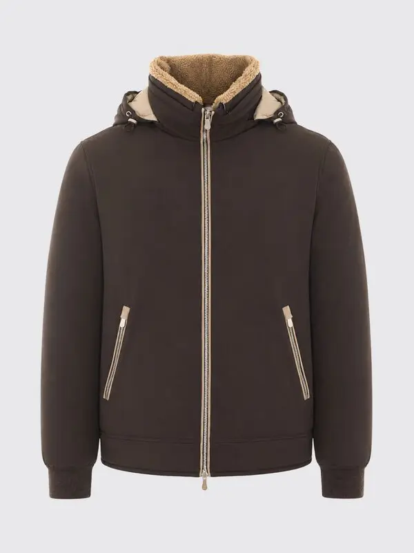 Brunello Cucinelli Stretch Nylon Down Jacket With Detachable Hood