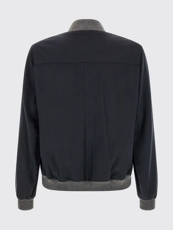 Brunello Cucinelli Pure Cashmere Bomber Jacket - Blue