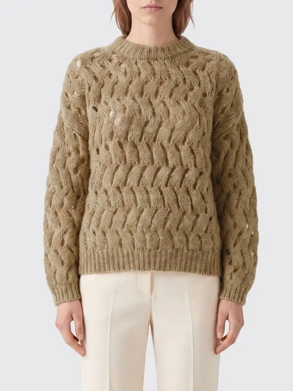 Brunello Cucinelli Open-knit Sequin Embellished Crewneck Jumper