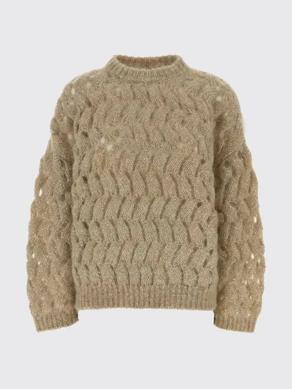 Brunello Cucinelli Open-knit Sequin Embellished Crewneck Jumper