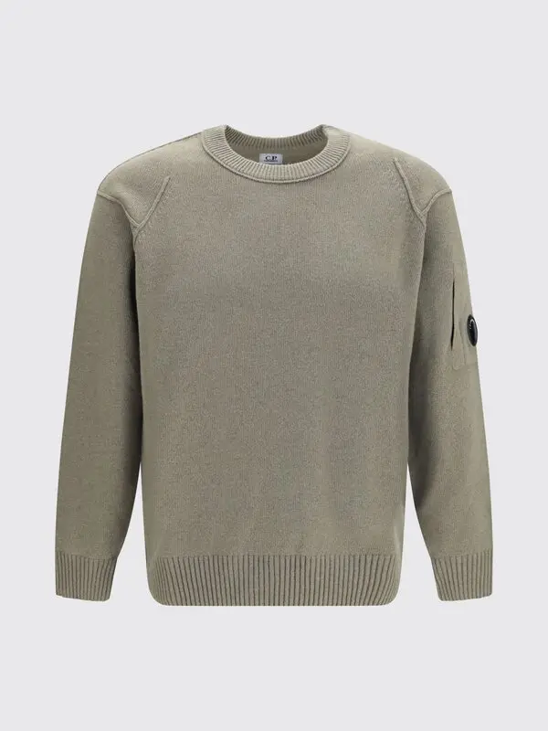 C.P. COMPANY Collared Long Sleeve Sweater - Beige
