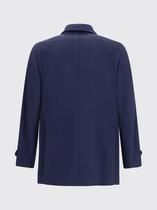 Brunello Cucinelli Double-breasted Caban Coat In Pure Merino Wool With Lapels