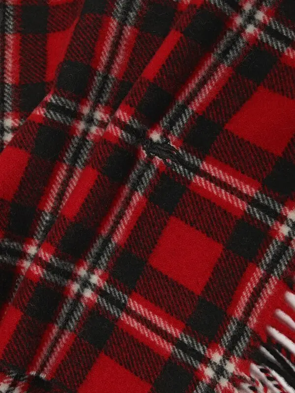Polo Ralph Lauren Tartan Plaid Wool Scarf - Red