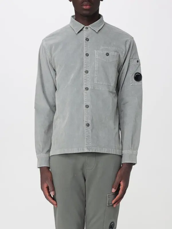 C.P. COMPANY Long-sleeved Corduroy Shirt With Pocket