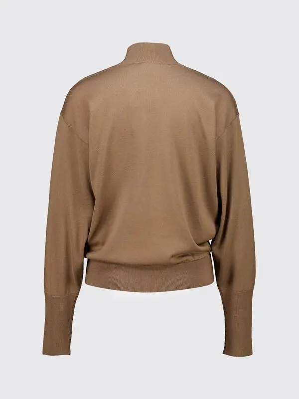 COURREGES Merino Wool Cut-out Turtleneck Jumper - Beige