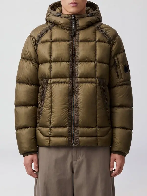 C.P. COMPANY Recycled Ripstop Nylon Hooded Short Down Jacket - Green