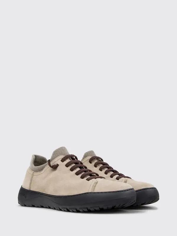 Camper Peu Serra Suede Slip-on Sneakers With Elastic Laces - Beige