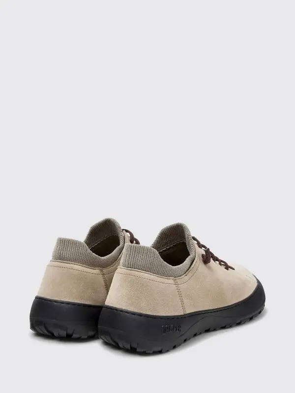 Camper Peu Serra Suede Slip-on Sneakers With Elastic Laces - Beige