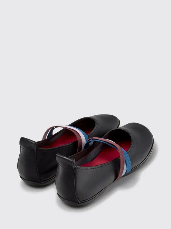 Camper Twins Multi Striped Leather Mary Jane Flats