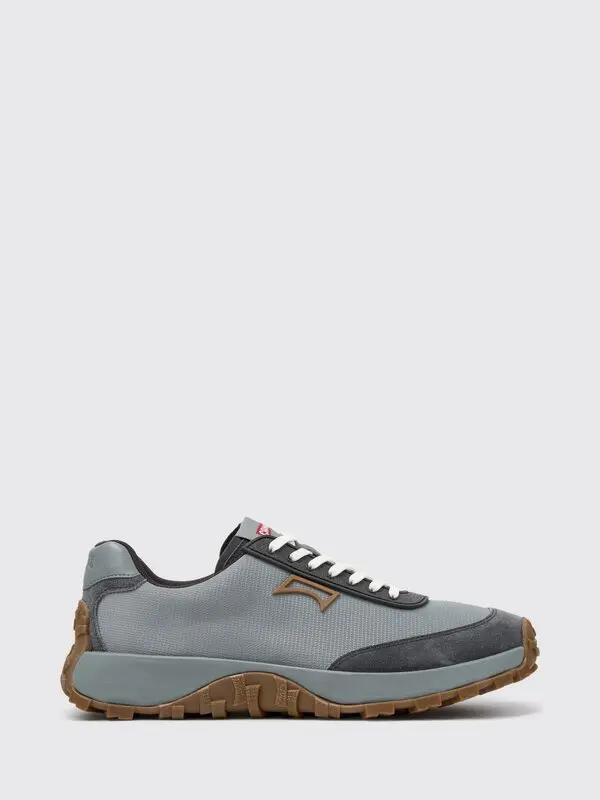 Camper Drift Trail Low-top Trainers In Suede And Recycled Pet With Logo - Blue