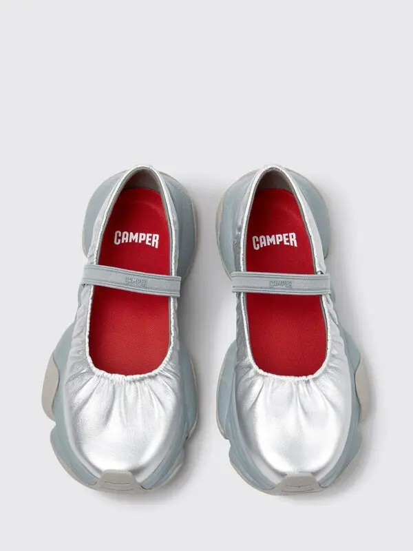 Camper Karst 2 Laminated Leather Mary Jane Sneakers With Vibram Sole