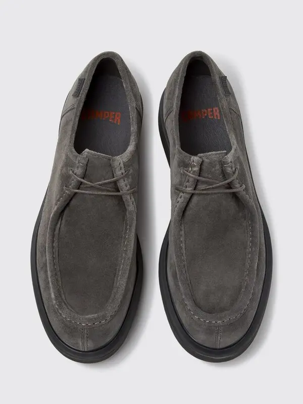 Camper Norman Suede Derby Shoes With Xl Extralight® Sole
