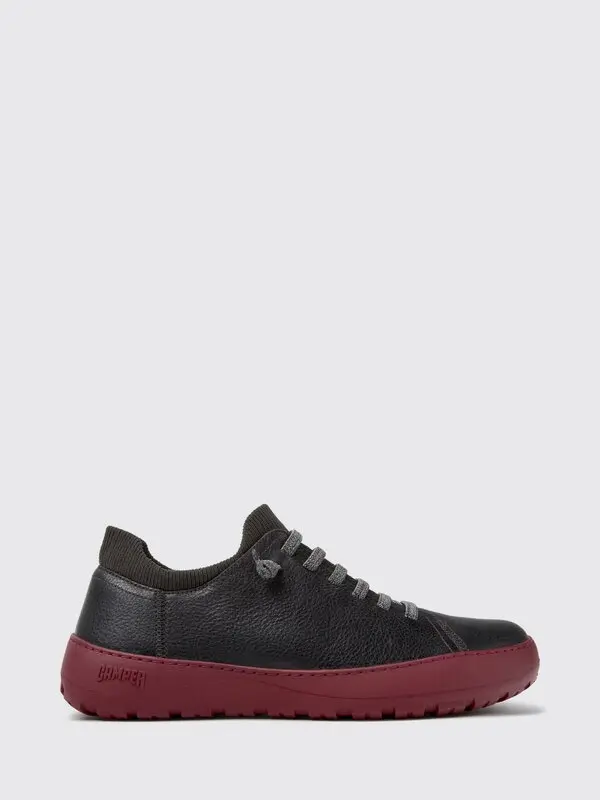 Camper Peu Serra Leather And Recycled Pet Slip-on Sneakers With Vibram Sole - Grey