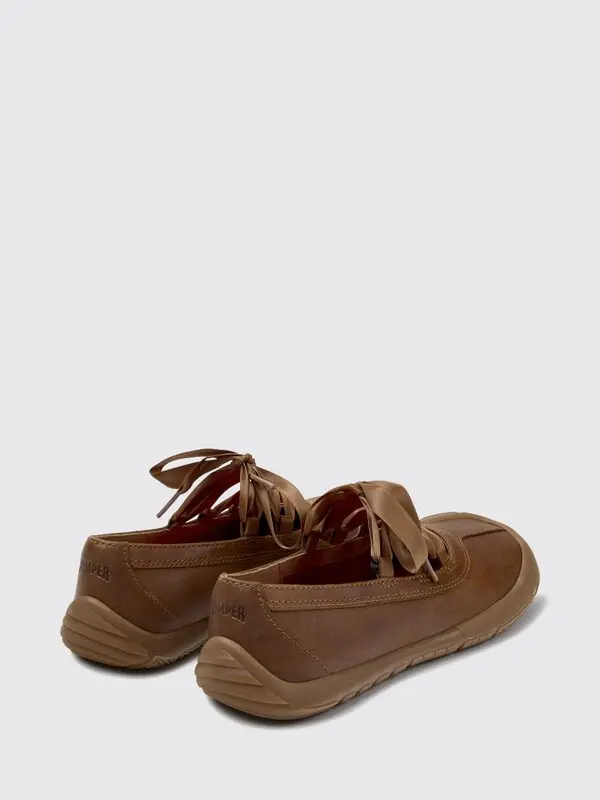 Camper Peu Path+ Calfskin Ballet Pumps With Tie-up Laces