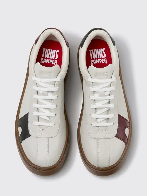Camper Twins Calfskin Low-top Trainers With Contrast Logo