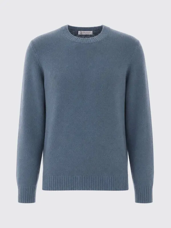 Brunello Cucinelli Alpaca Wool Blend Crewneck Jumper - Blue