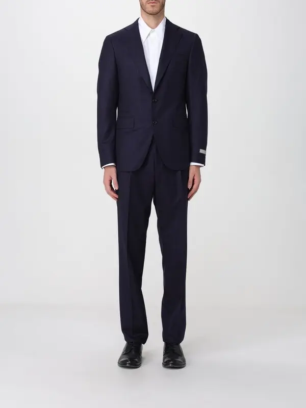 Canali Single-breasted Pinstripe Wool Suit