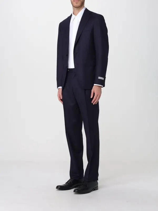 Canali Single-breasted Pinstripe Wool Suit