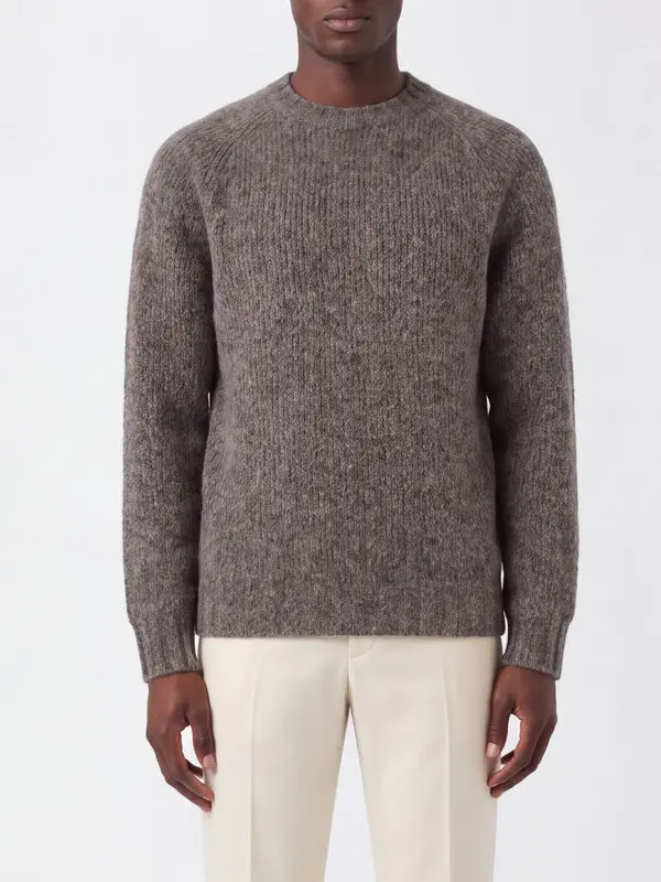 Brunello Cucinelli Cashmere And Silk Blend Crewneck Sweater - Brown