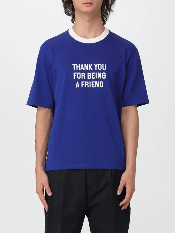 AMI Paris Cotton T-shirt With Slogan And Embroidered Logo
