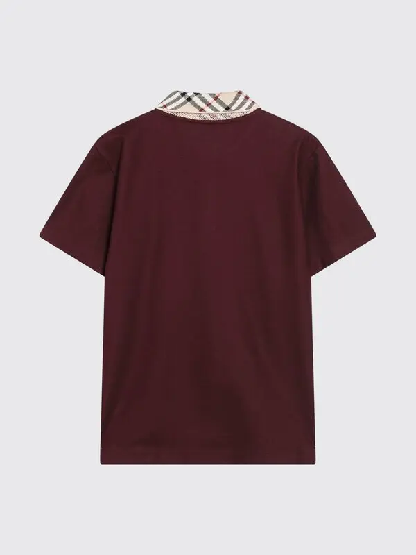Burberry Cotton Polo Shirt With Check Pattern Collar