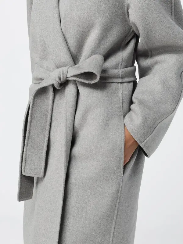 Max Mara S Wool Robe Coat - Grey