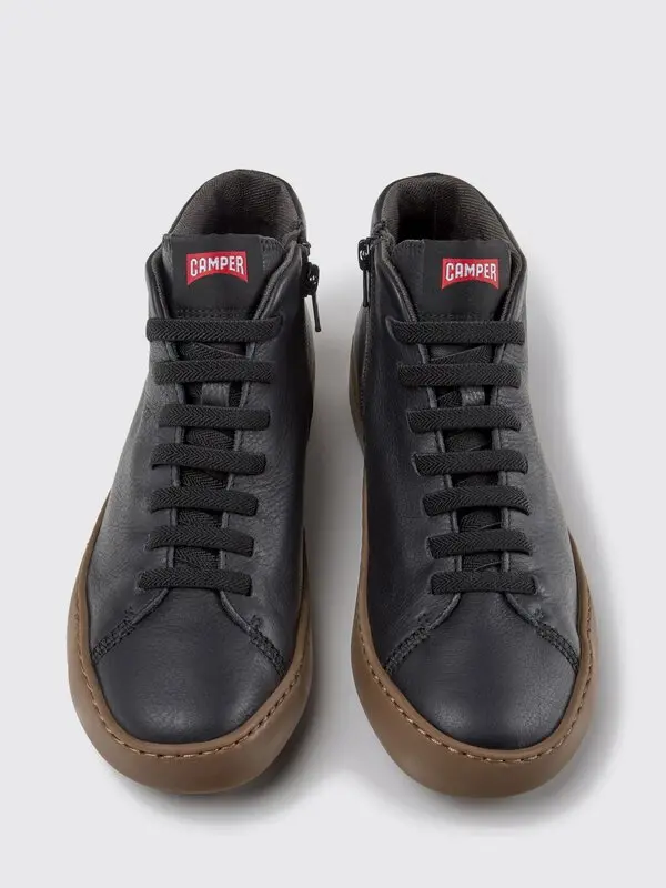 Camper Peu Touring High-top Sneakers In Calfskin Leather With A Slip-on Design