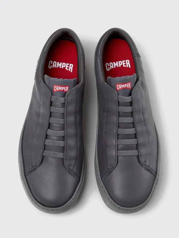 Camper Peu Touring Slip-on Sneakers In Calfskin Leather With Elastic Laces