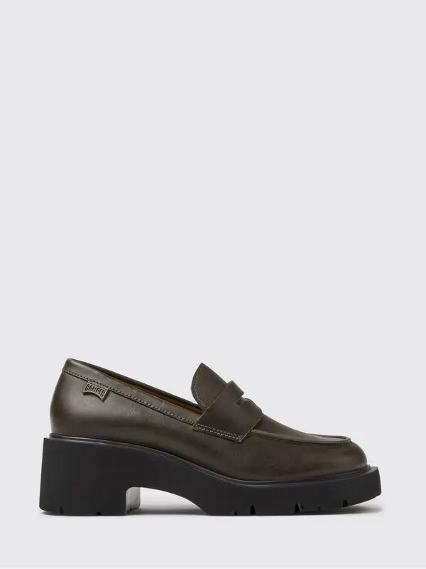 Camper Milah Penny Loafers In Smooth Calfskin With An Extralight® Platform Sole