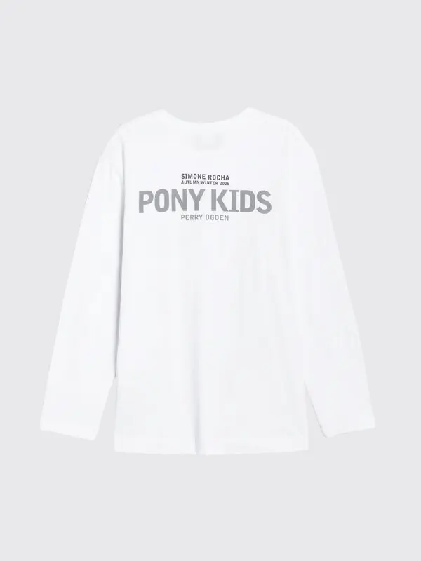 Simone Rocha Long-sleeved Cotton T-shirt With Graphic Print