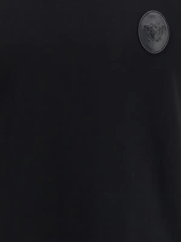 Versace Stretch-cotton T-shirt With Tone-on-tone Medusa Logo Patch