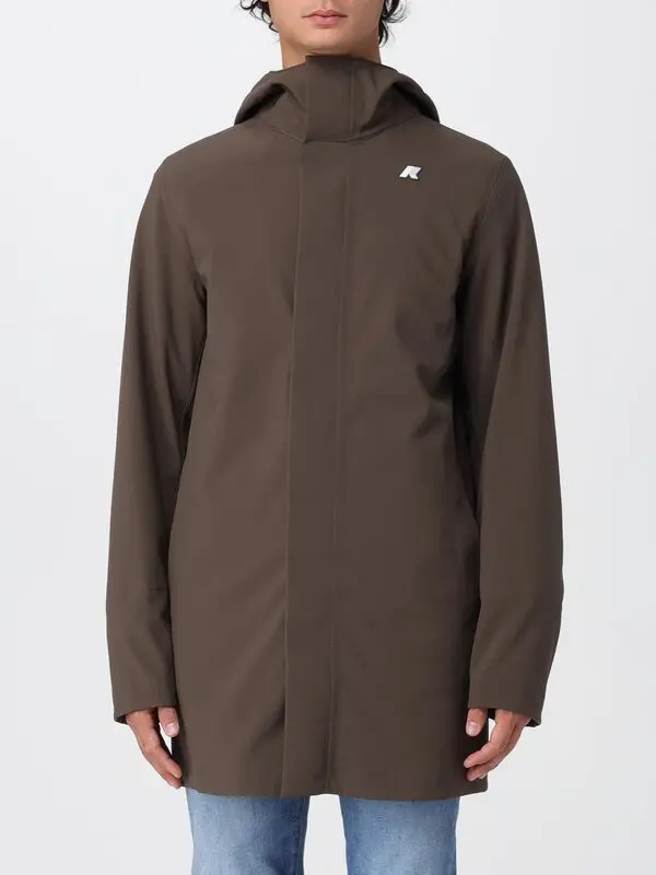 K-WAY Marlyn Technical Stretch Fabric Hooded Windbreaker Jacket - Black 1
