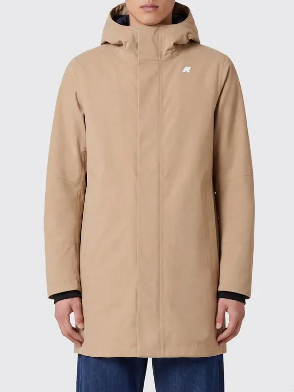 K-WAY Marlyn Technical Stretch Fabric Hooded Windbreaker Jacket - Blue