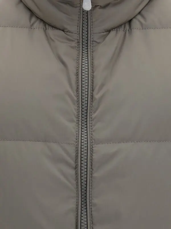 Brunello Cucinelli Padded Nylon Vest With Packable Hood