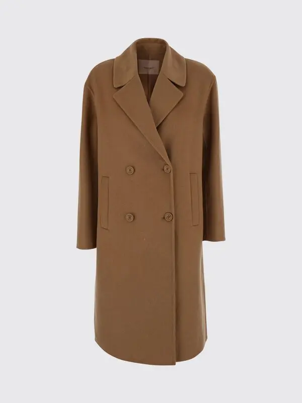 TWINSET Double Breasted Jacket - Brown
