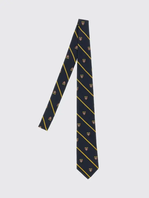 Polo Ralph Lauren Regimental Striped Silk Tie With Crest