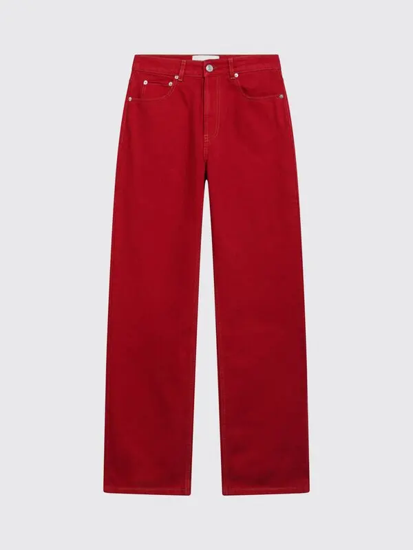 AMI Paris High-waisted Straight Jeans In Cotton Denim