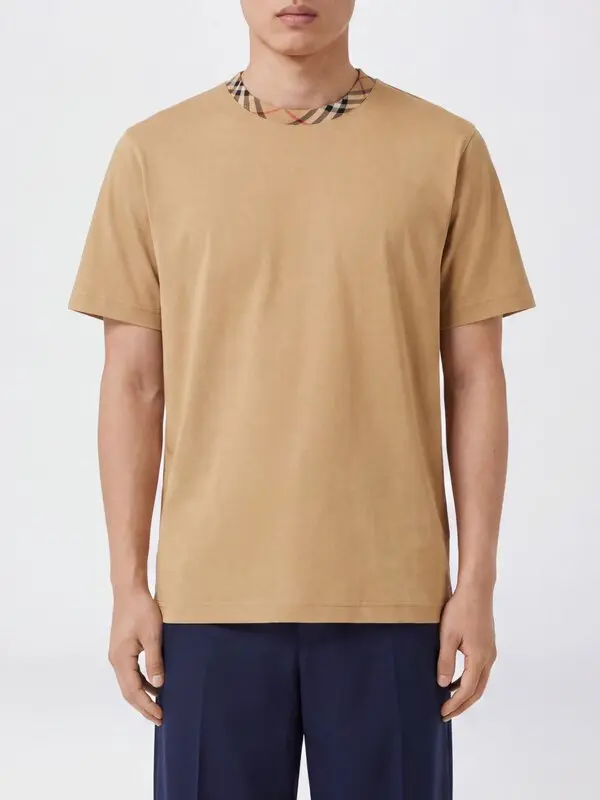 Burberry Pure Cotton Crew Neck T-shirt With Short Sleeves And Straight Hem