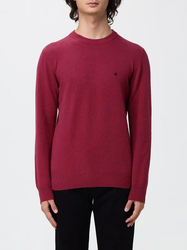 BROOKSFIELD Crew Neck Wool Jumper - Fuchsia