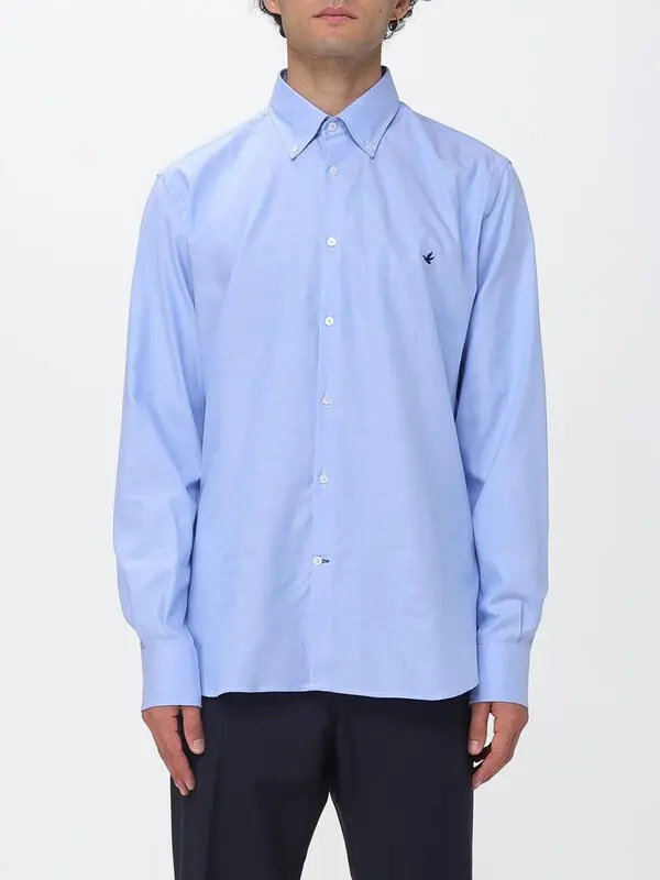 BROOKSFIELD Button-down Collar Casual Shirt In Oxford Cotton - Gnawed Blue