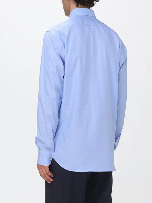 BROOKSFIELD Button-down Collar Casual Shirt In Oxford Cotton - Gnawed Blue