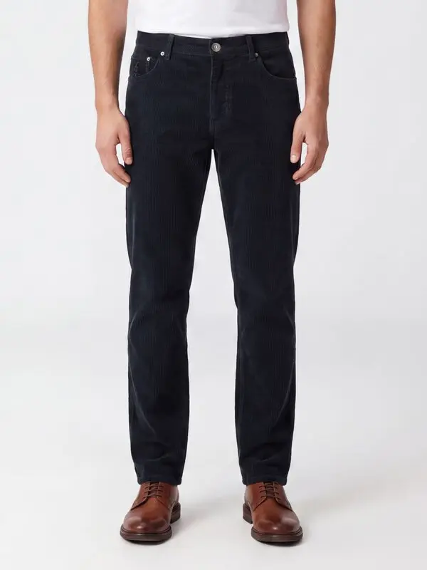 Brunello Cucinelli Slim Fit Corduroy Trousers - Blue