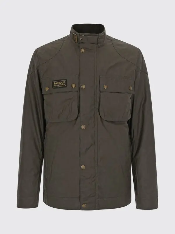 Barbour Merton Relaxed-fit Waxed Cotton Jacket With Biker Collar