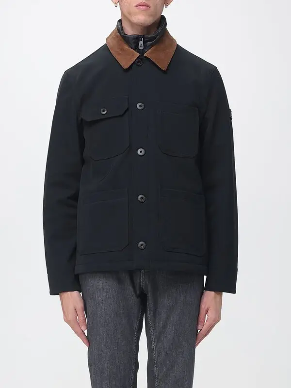 Peuterey Bergher Cotton Drill Windbreaker Jacket With Primaloft® Padding - Black
