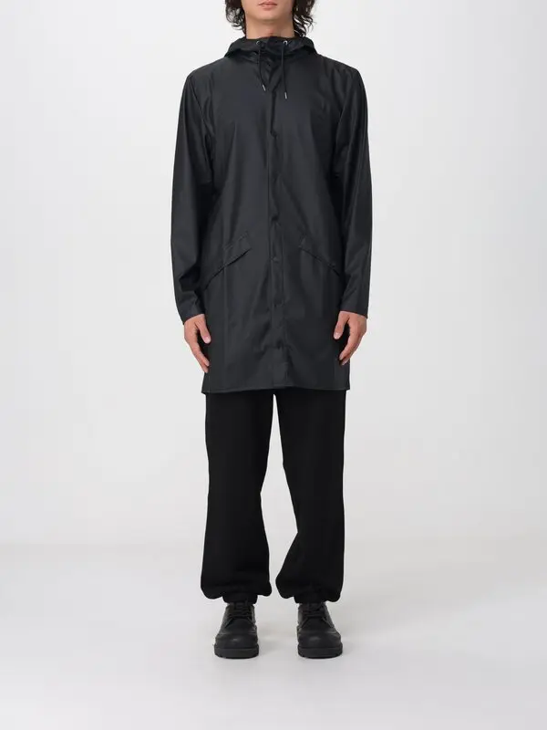 Rains Knee-length Hooded Raincoat In Recycled Technical Fabric